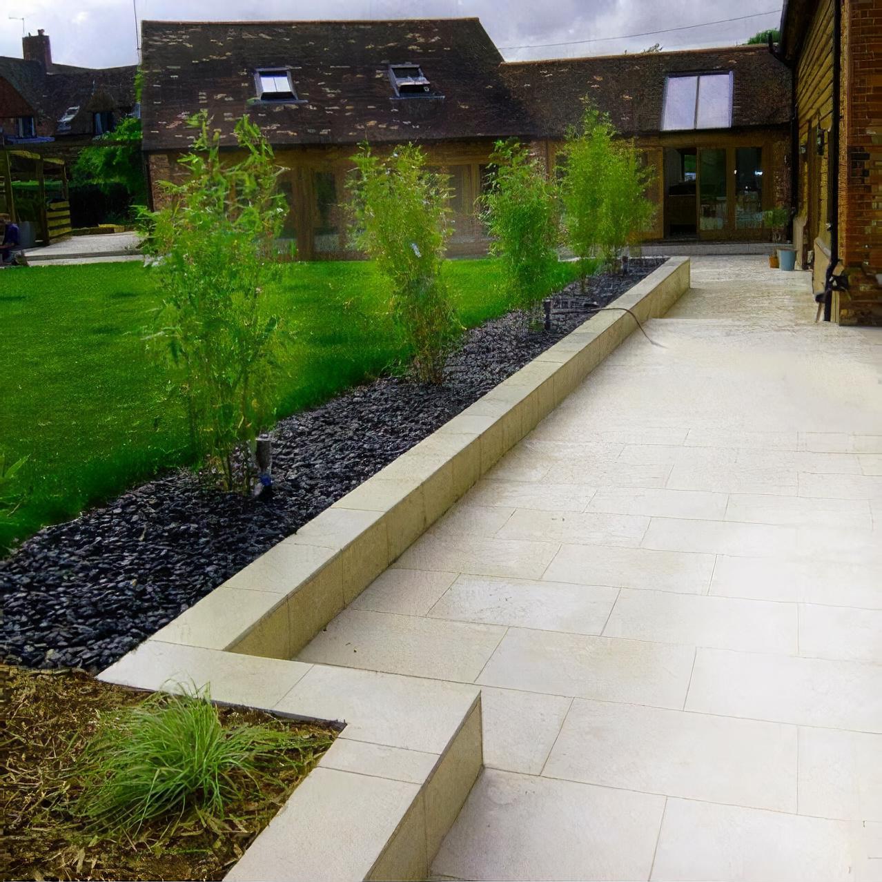 Minimal barn conversion garden by henley on thames garden designer jo